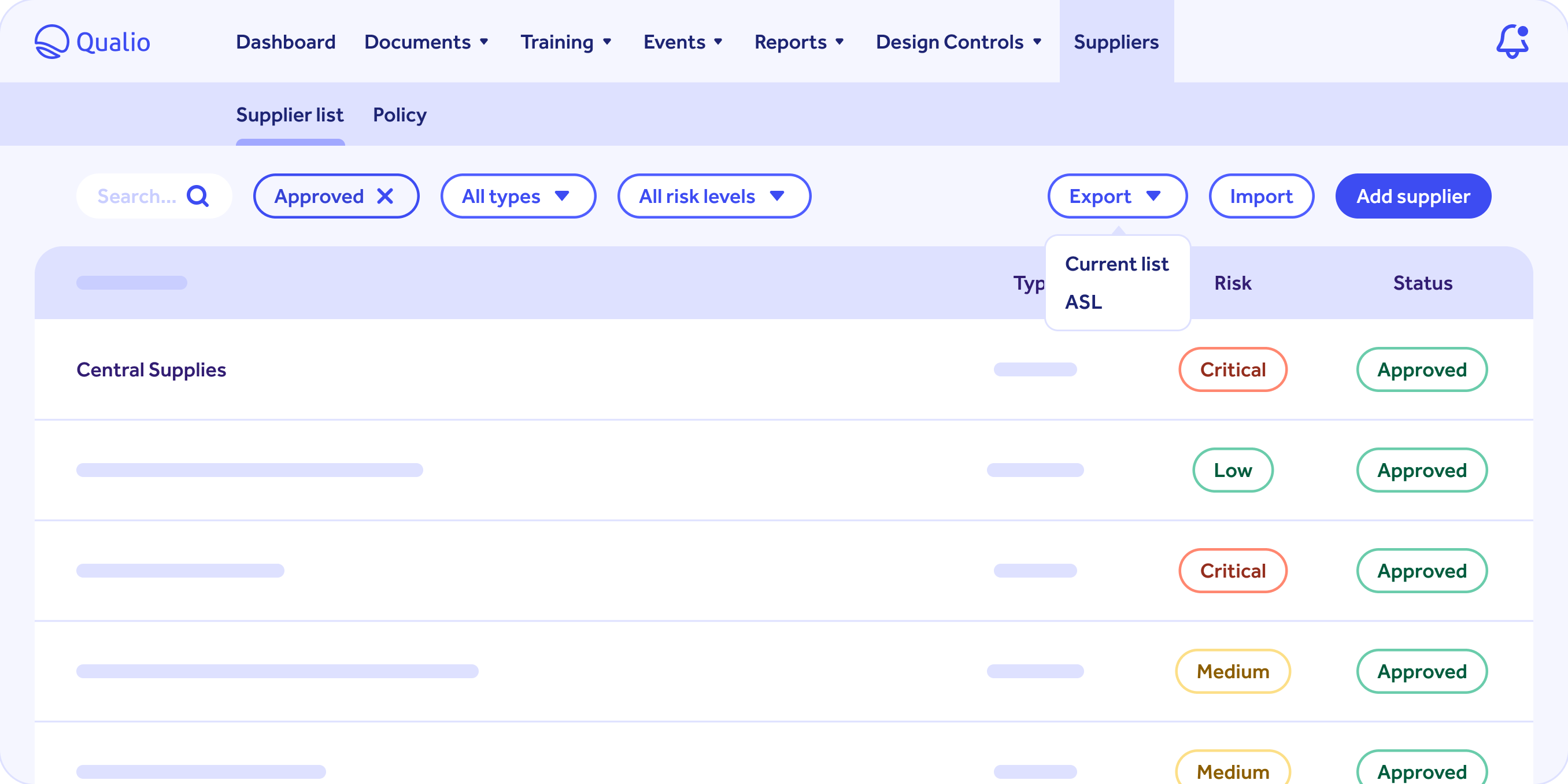Supplier Quality Management Software Solution — Qualio